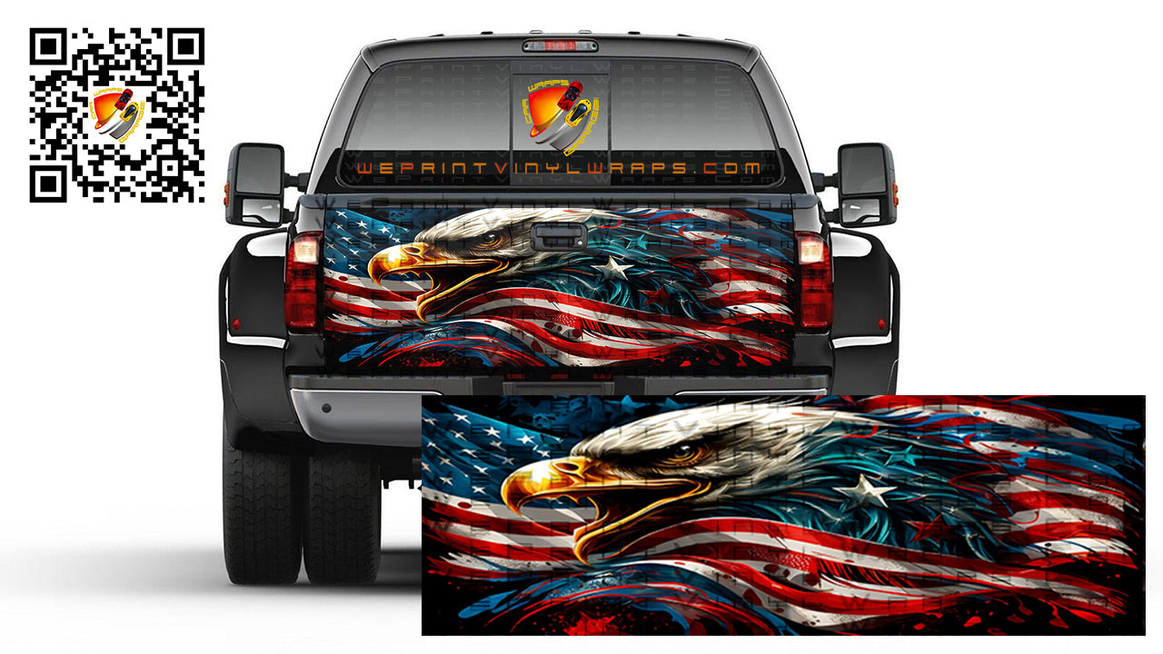 American Flag On Eagle Marvelous Patriotic Tailgate Wrap Vinyl Graphic ...