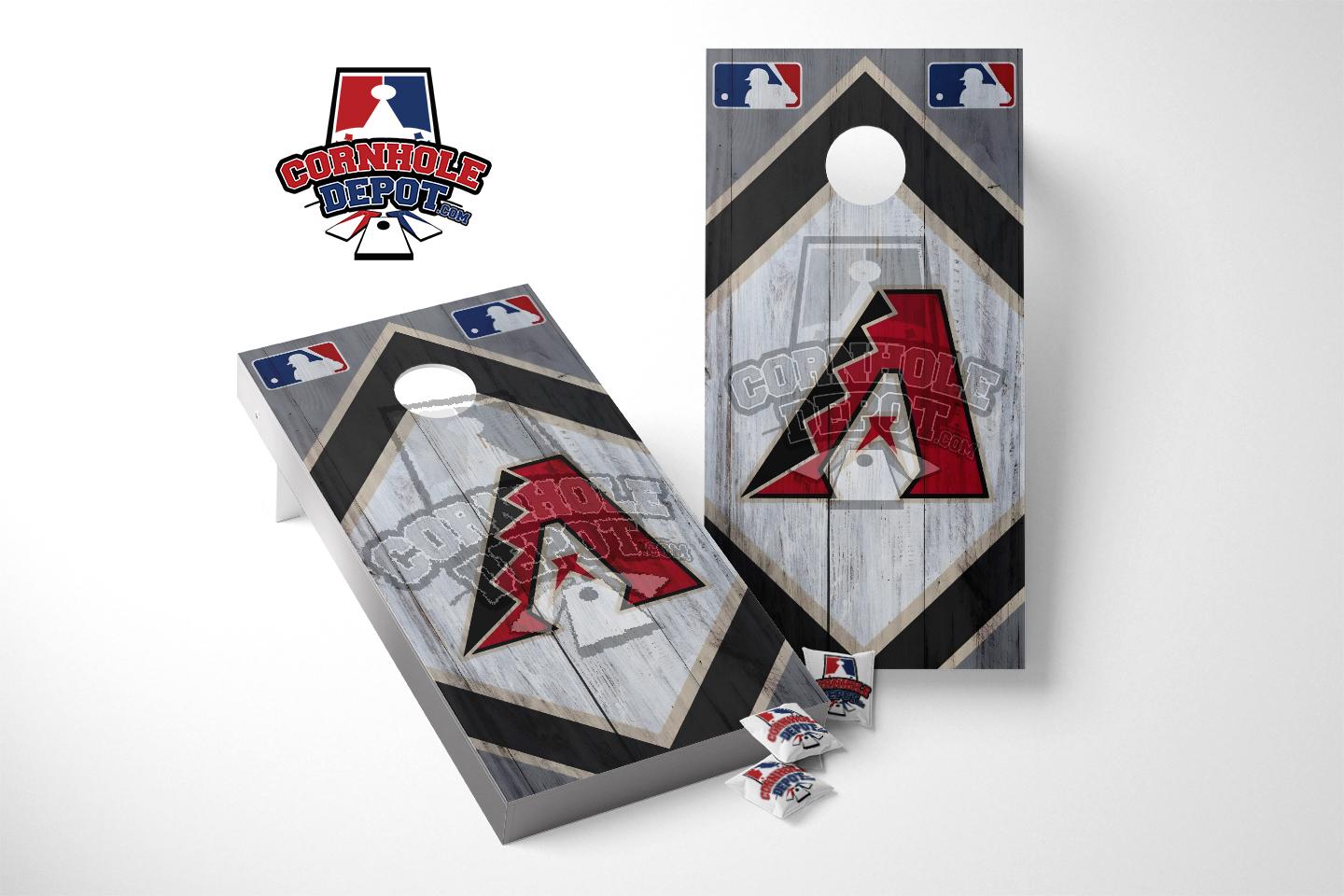 Arizona Diamondbacks Gray Cornhole Board Vinyl Wrap Laminated Sticker ...