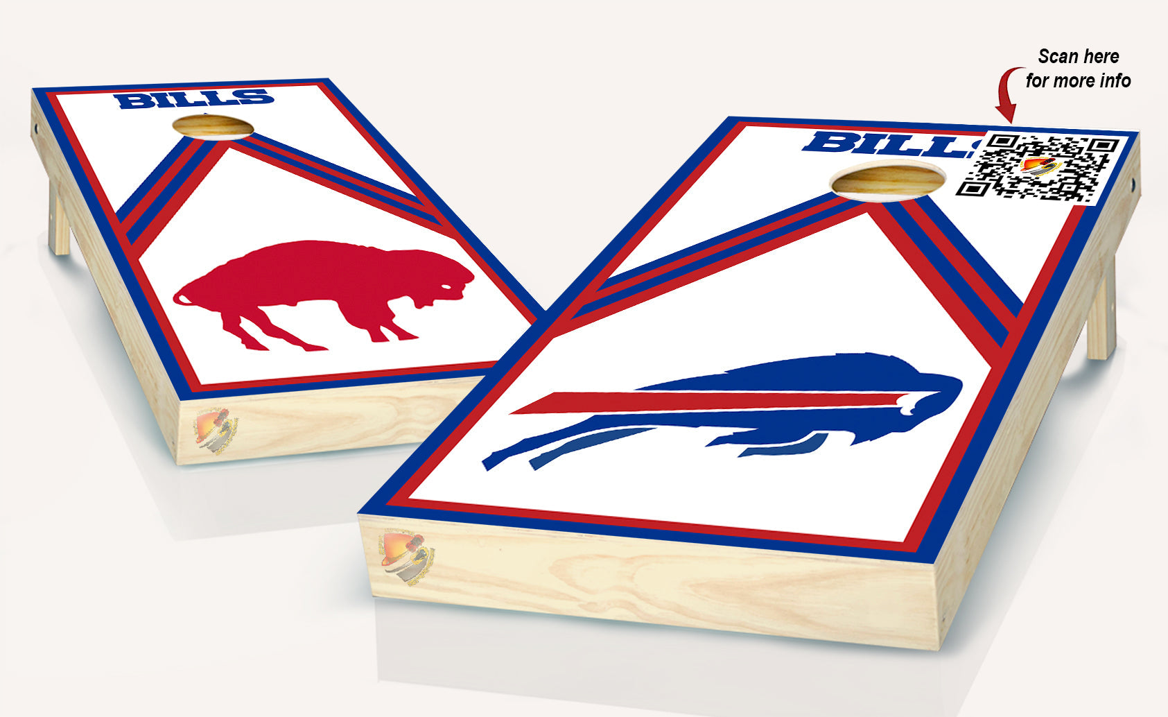 Bills Buffalo Cornhole Board Vinyl Wrap Skins Laminated Sticker Set De ...