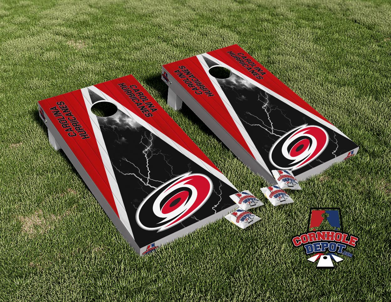 Carolina Hurricanes Carolina Lighting Cornhole Board Vinyl Wrap Skins ...
