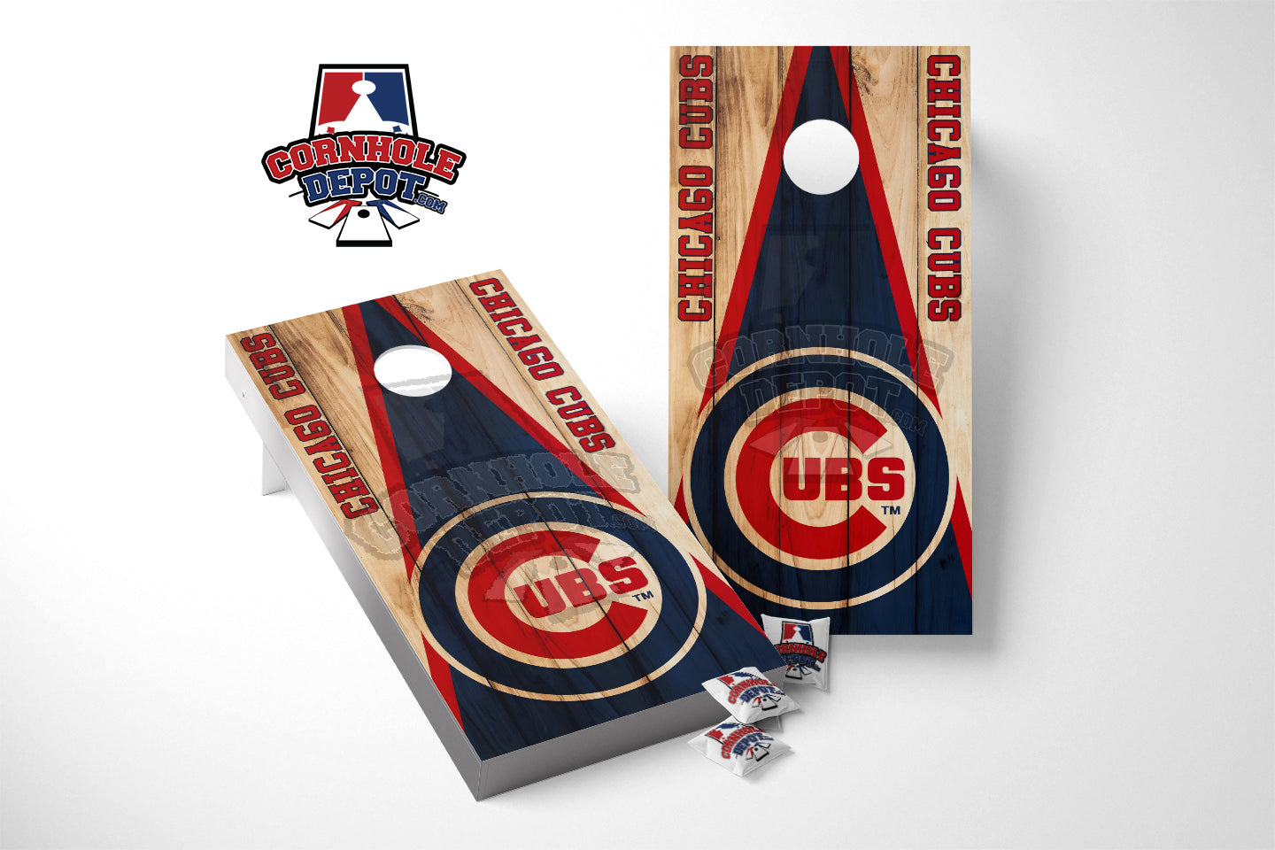 Chicago Cubs Cornhole Board Vinyl Wrap Skins Laminated Sticker Set Dec ...