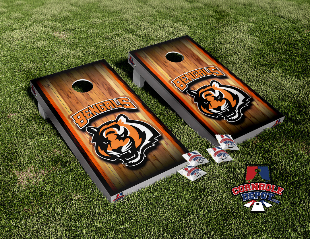 Cincinnati Bengals Tigers Cornhole Board Vinyl Wrap Skins Laminated St ...