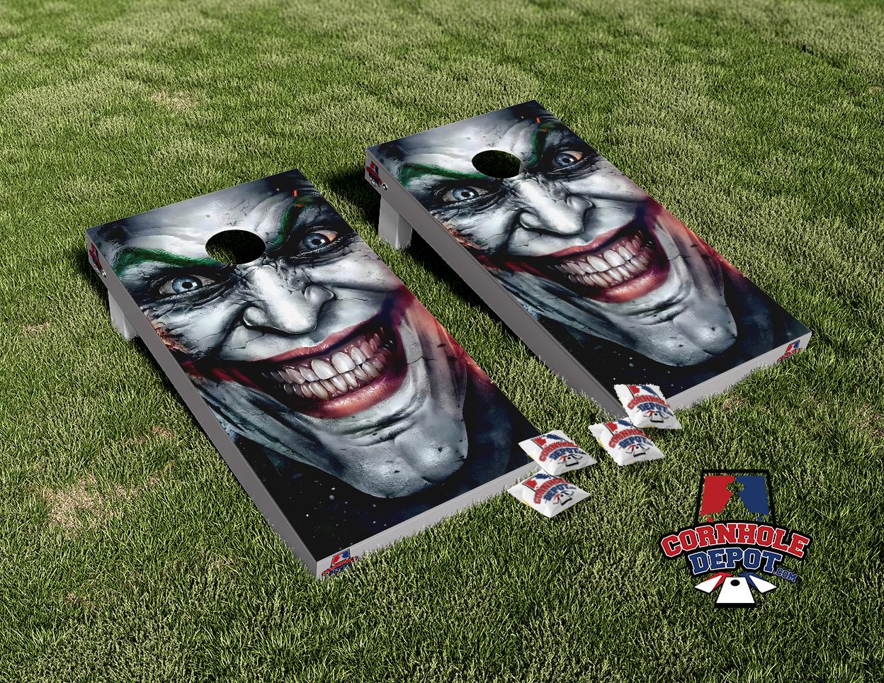 Clown Joker Cornhole Board Vinyl Wrap Skins Laminated Sticker Set Deca ...