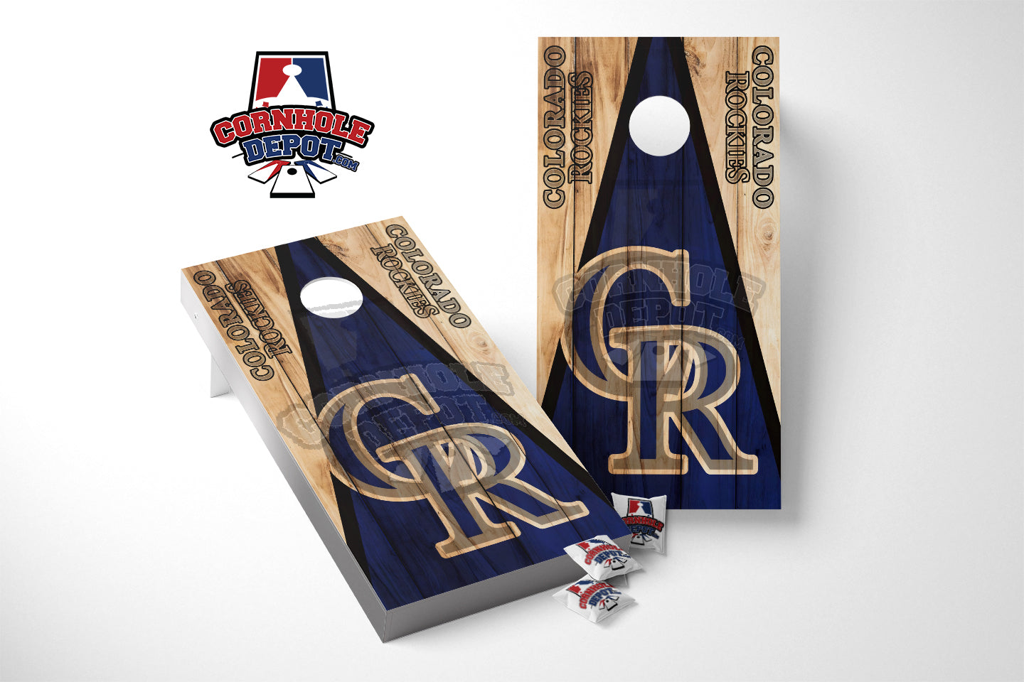 Colorado Rockies Cornhole Board Vinyl Wrap Skins Laminated Sticker Set ...