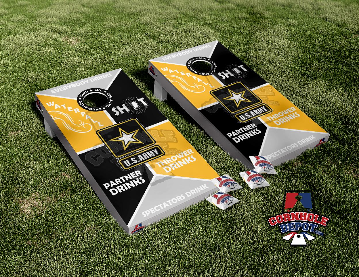 Drinking Game ARMY Cornhole Board Vinyl Wrap Skins Laminated Sticker S ...
