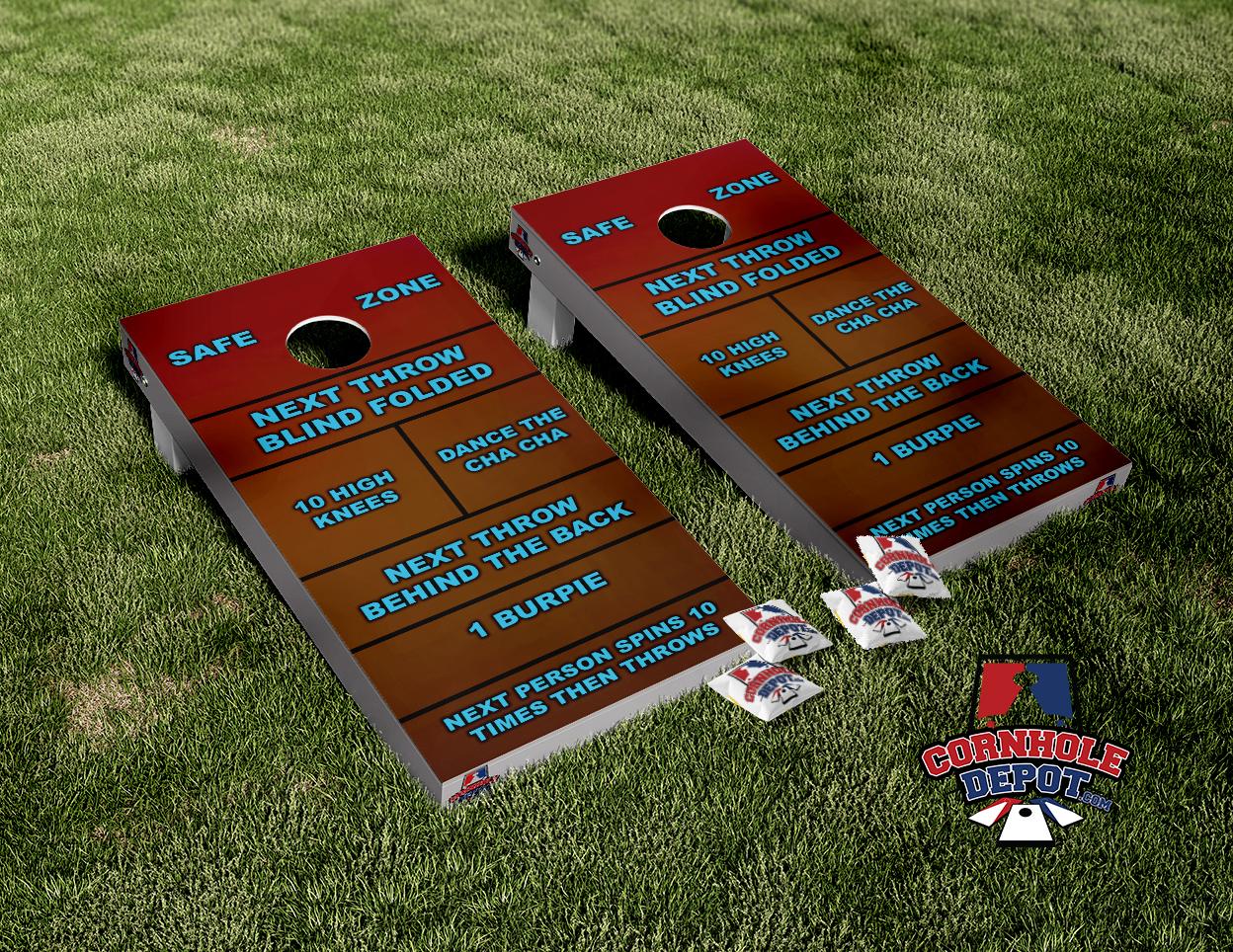 Drinking Game Cornhole Board Vinyl Wrap Skins Laminated Sticker Set De ...