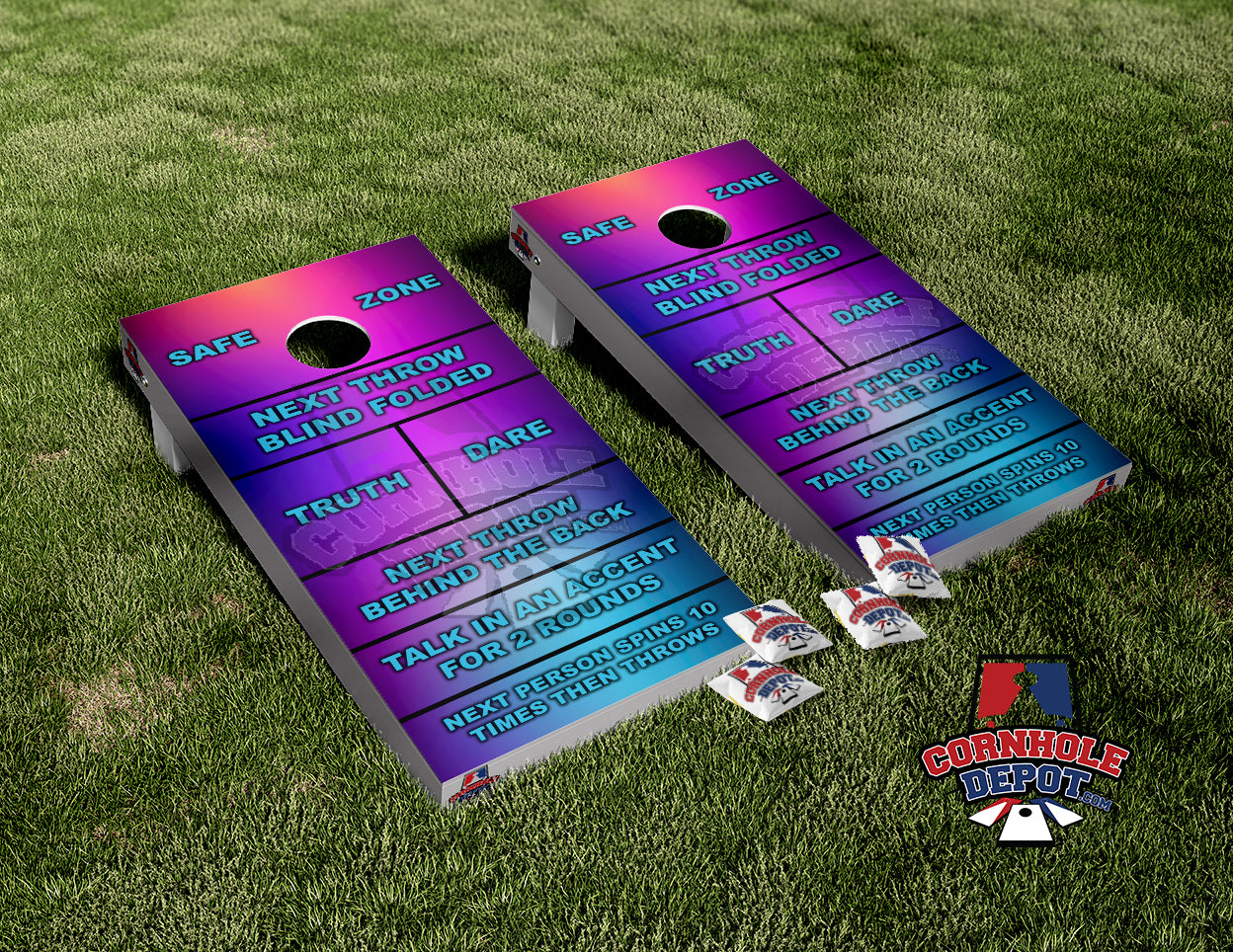 Drinking Game Cornhole Board Vinyl Wrap Skins Laminated Sticker Set De ...