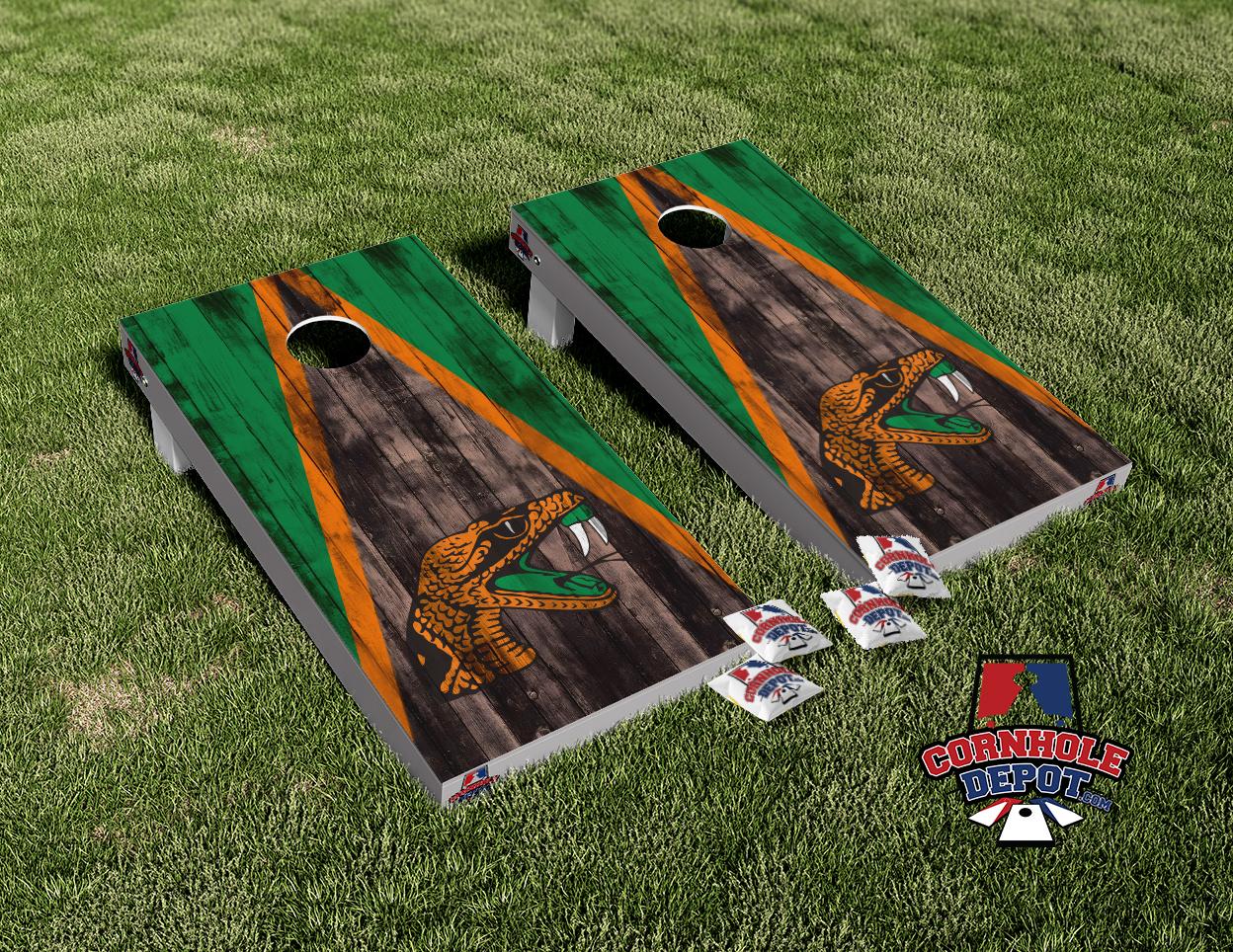 FAMU Rattlers Washed Cornhole Board Vinyl Wrap Skins Laminated Sticker ...
