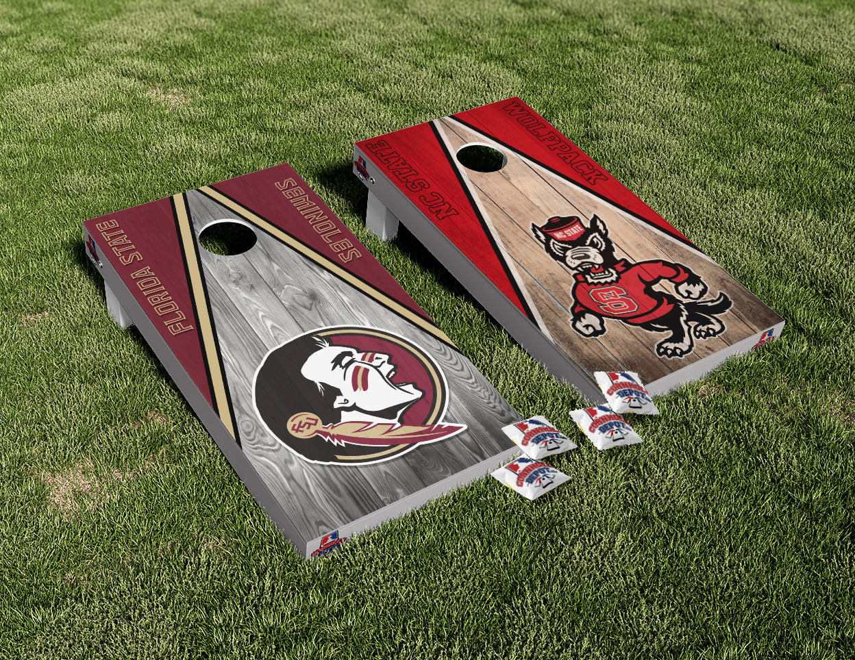 FSU Florida State and NC State Wolfpack Cornhole Board Vinyl Wrap Skin ...