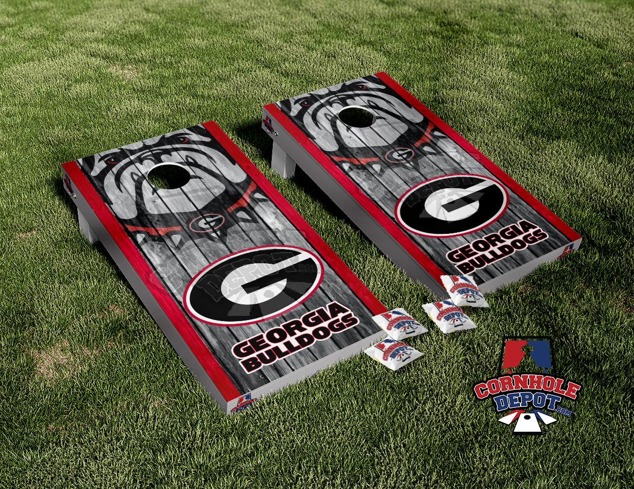 Georgia Bulldogs Sports Cornhole Board Skins Vinyl Wrap Laminated Stic ...