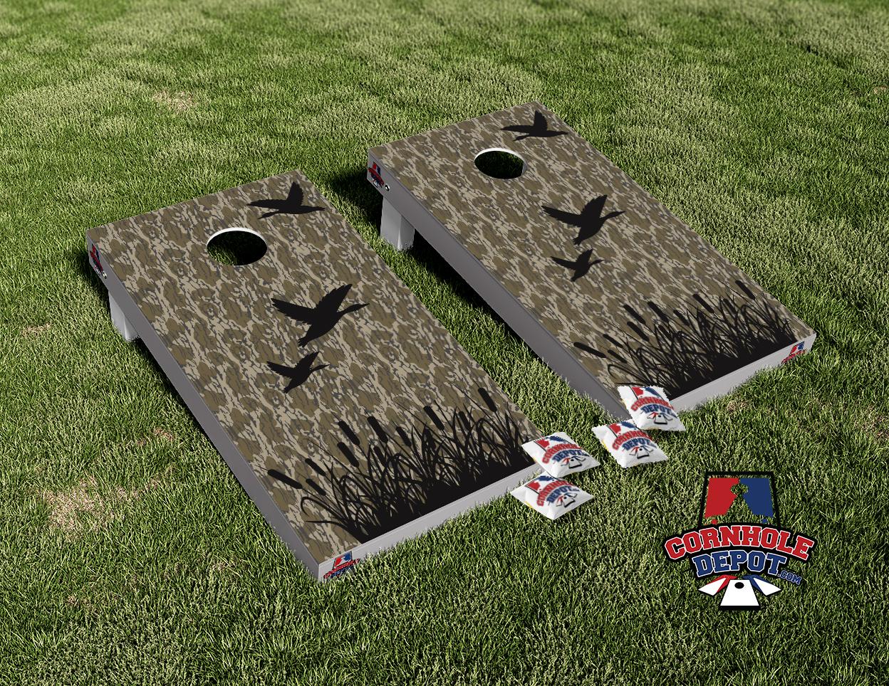 Hunting Ducks Camo Cornhole Board Vinyl Wrap Skins Laminated Sticker S ...