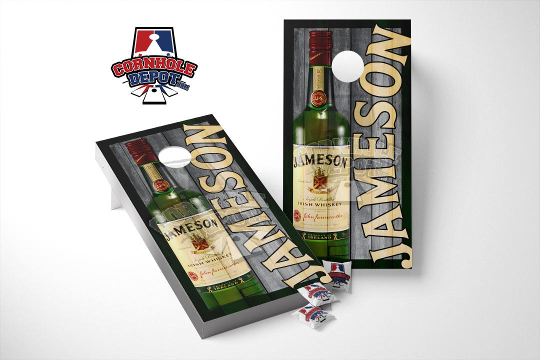 Jameson Whiskey Cornhole Board Vinyl Wrap Skins Laminated Sticker Set ...