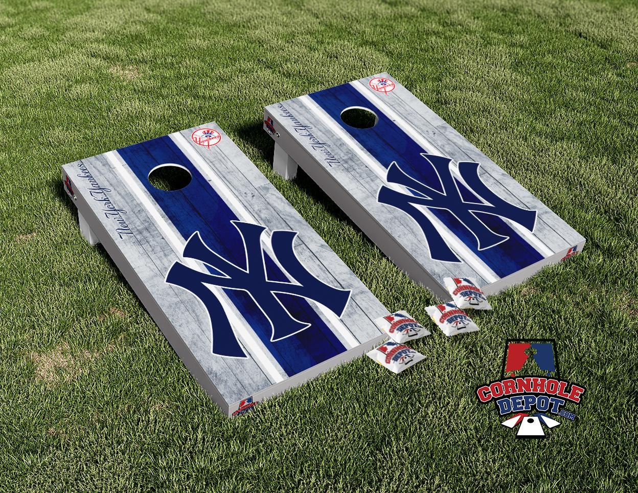 New York Yankees Washed Cornhole Board Vinyl Wrap Skins Laminated Stic ...