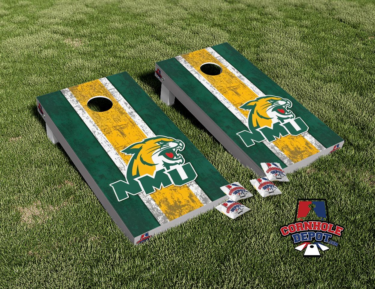 Northern Michigan Wildcats Cornhole Board Vinyl Wrap Skins Laminated S ...