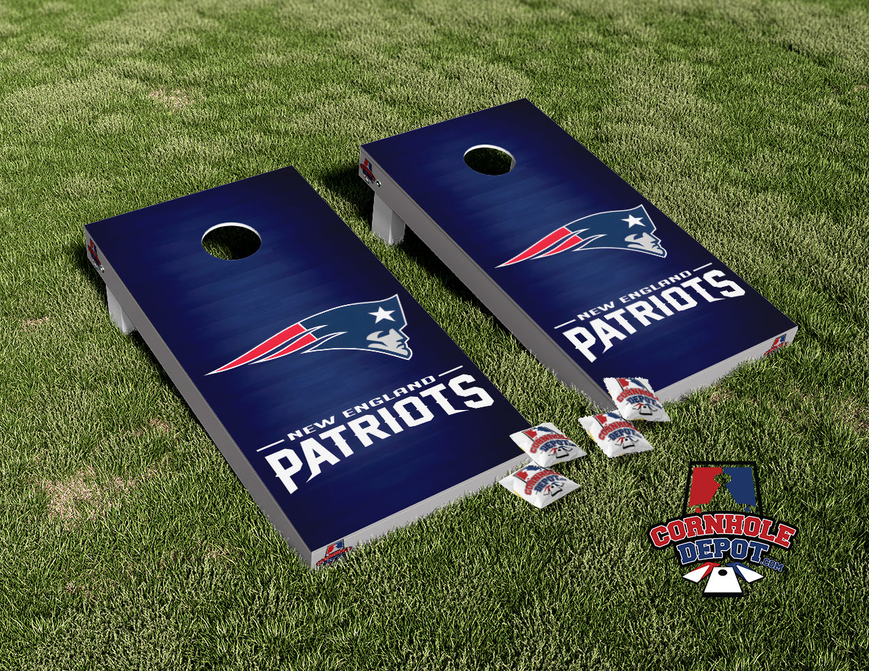 Patriots New England Blue Cornhole Board Vinyl Wrap Skins Laminated St ...