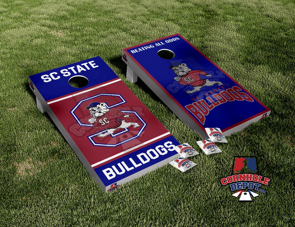 SC State Bulldogs Beating All Odds Cornhole Board Vinyl Wrap Skins Lam ...