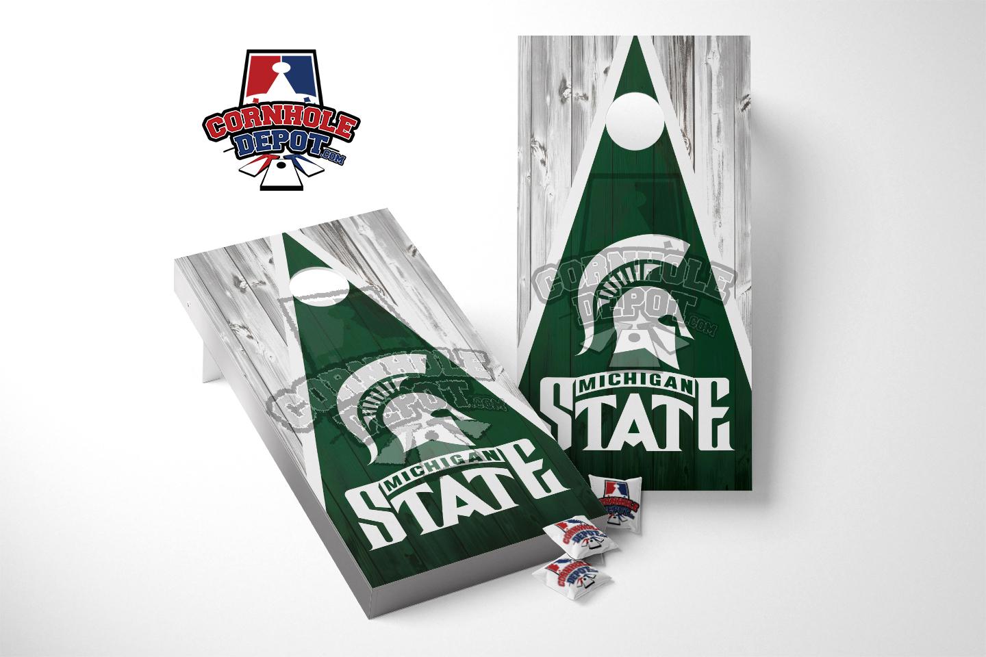 Spartans Michigan State MSU Cornhole Board Vinyl Wrap Skins Laminated ...