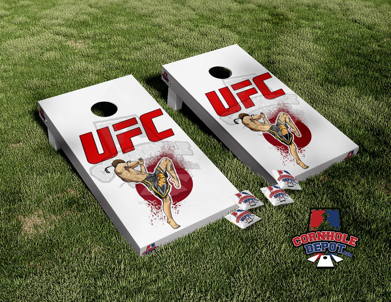 Martial Arts Kickboxing Fighting Cornhole Board Vinyl Wrap Skins Lamin ...