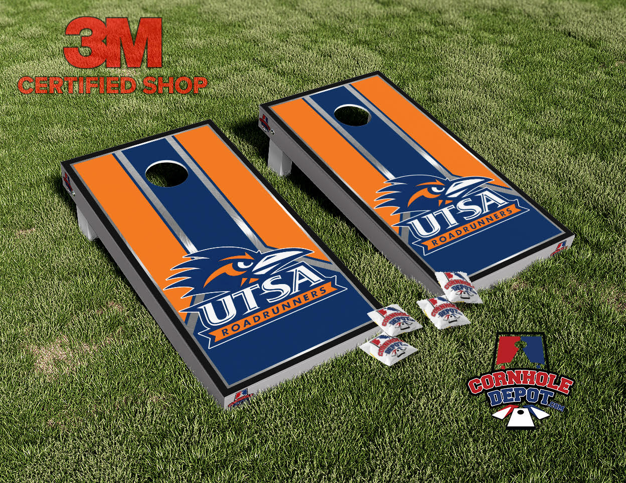 UTSA Roadrunners Cornhole Board Vinyl Wrap Skins Laminated Sticker Dec ...