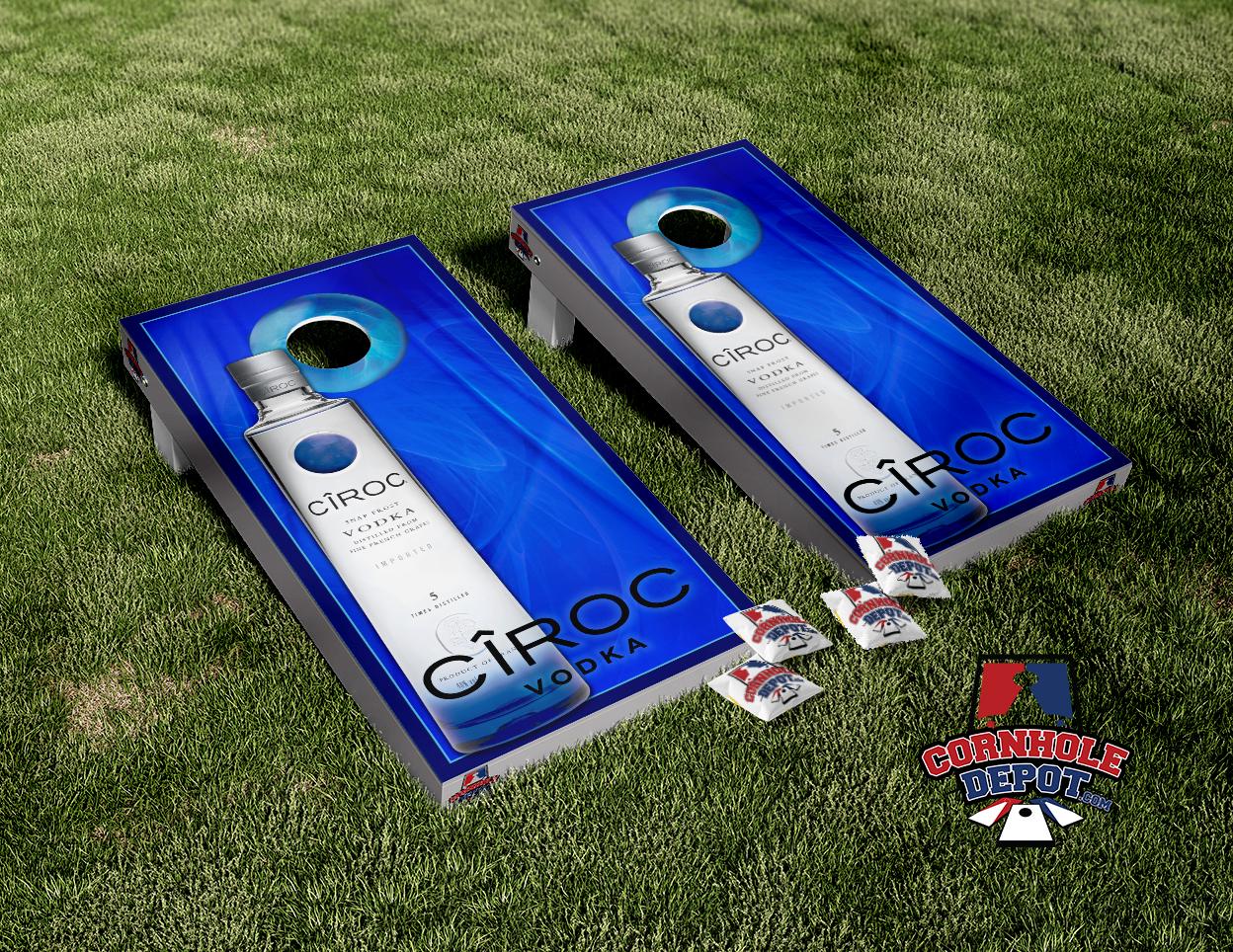 Vodka Blue Cornhole Board Vinyl Wrap Skins Laminated Sticker Set Decal ...