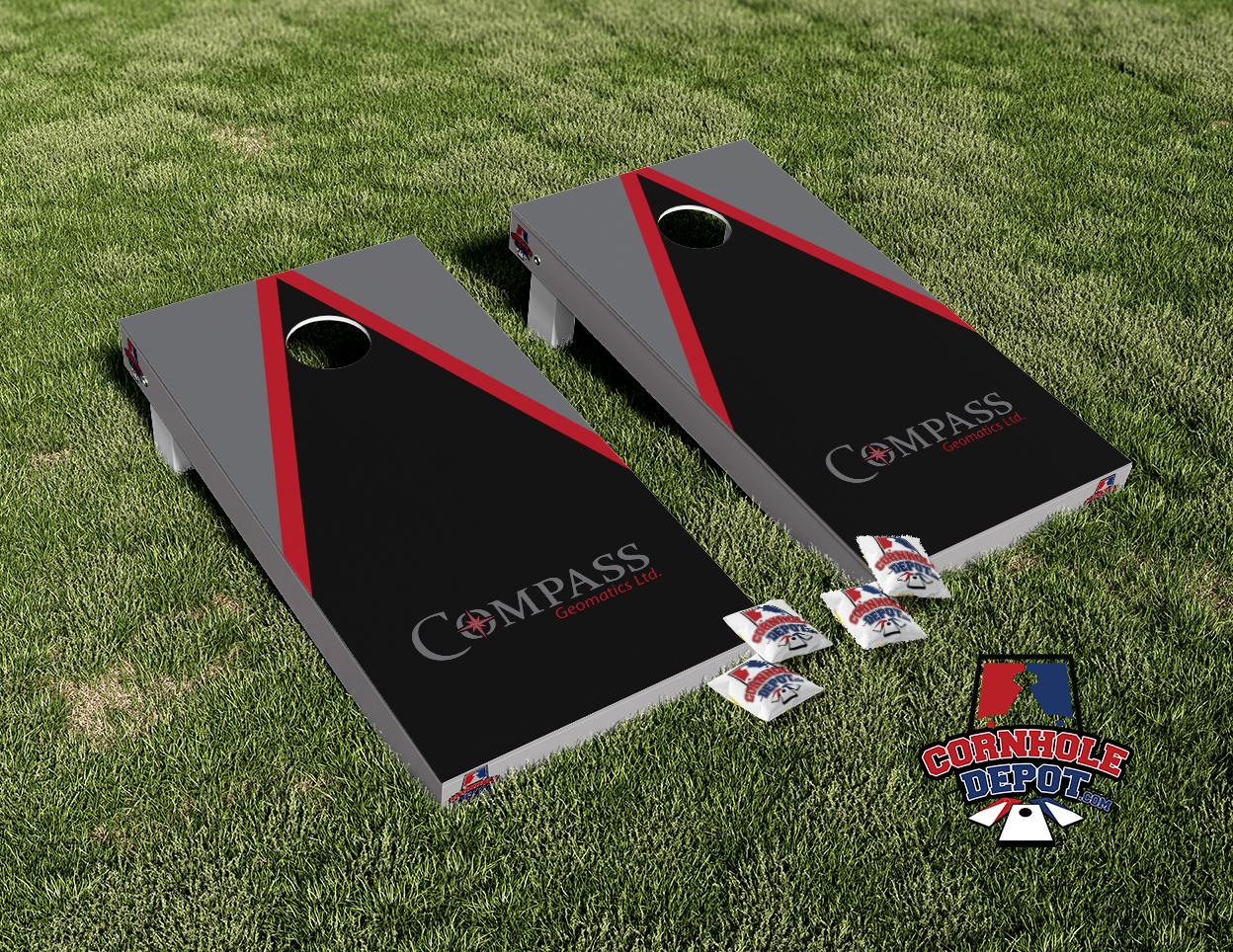 Compass Cornhole Board Vinyl Wrap Skins Laminated Sticker Set Decal ...