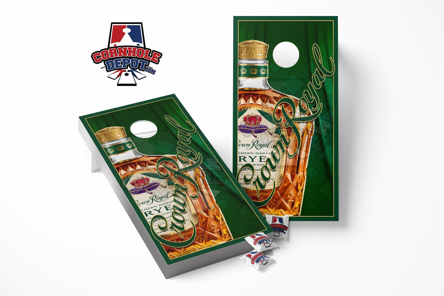 Crown Royal RYE Cornhole Board Vinyl Wrap Laminated Sticker Set Decal ...