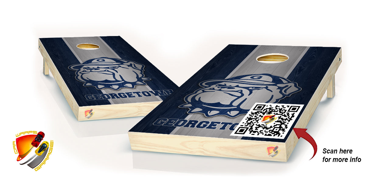 Georgetown Bulldogs Cornhole Board Vinyl Wrap Laminated Sticker Set De ...