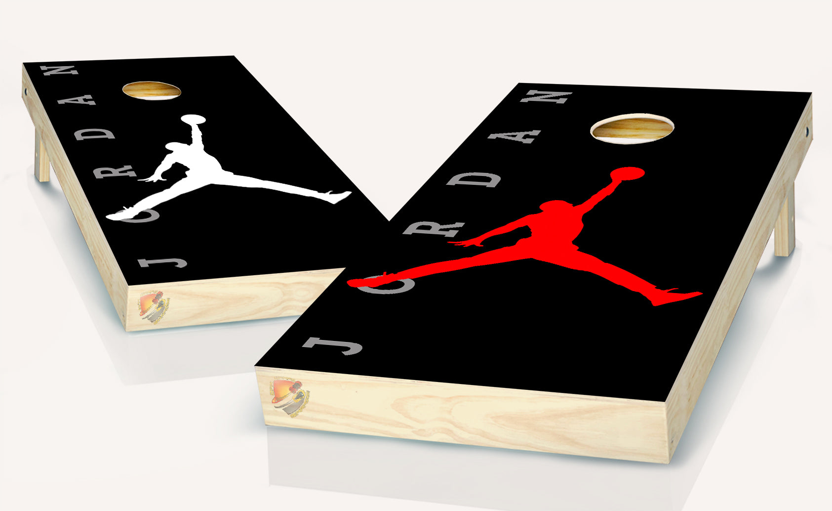 Jordan Cornhole Board Vinyl Wrap Laminated Sticker Set Decal – We Print ...