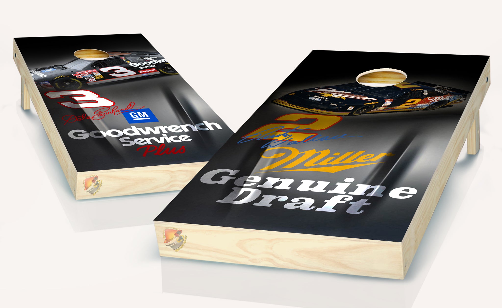 NASCAR Cars Cornhole Board Vinyl Wrap Laminated Sticker Set Decal – We ...