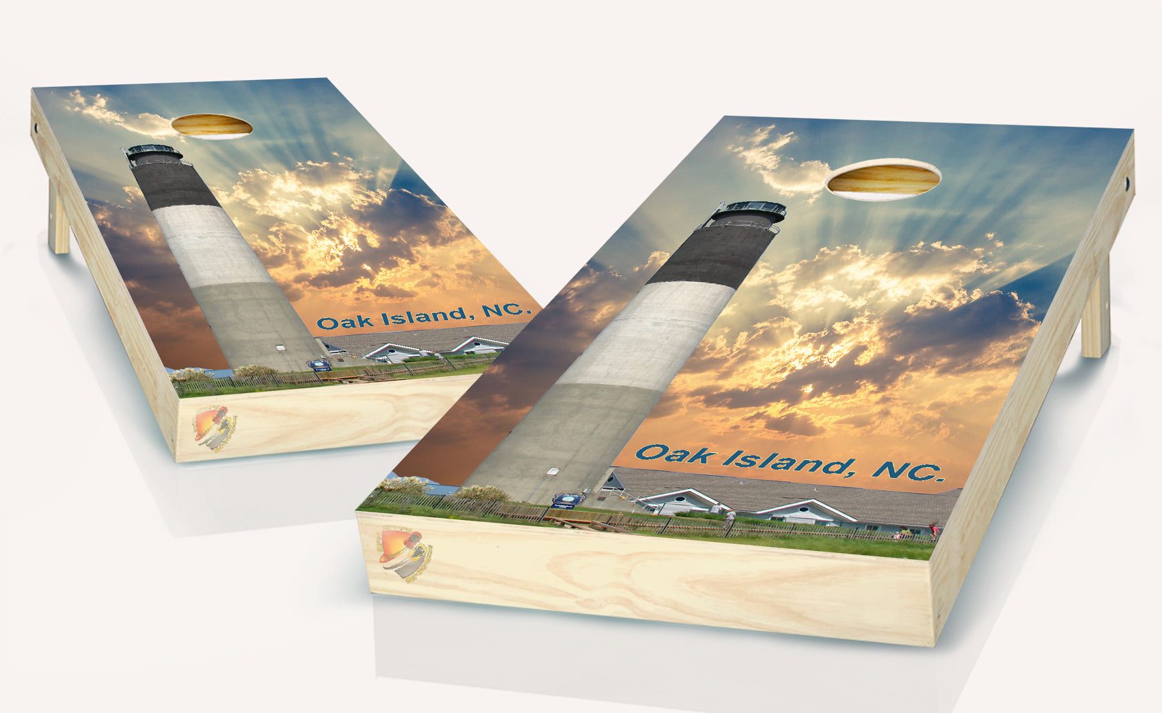 Oak Island North Carolina Cornhole Board Vinyl Wrap Skins Laminated St ...