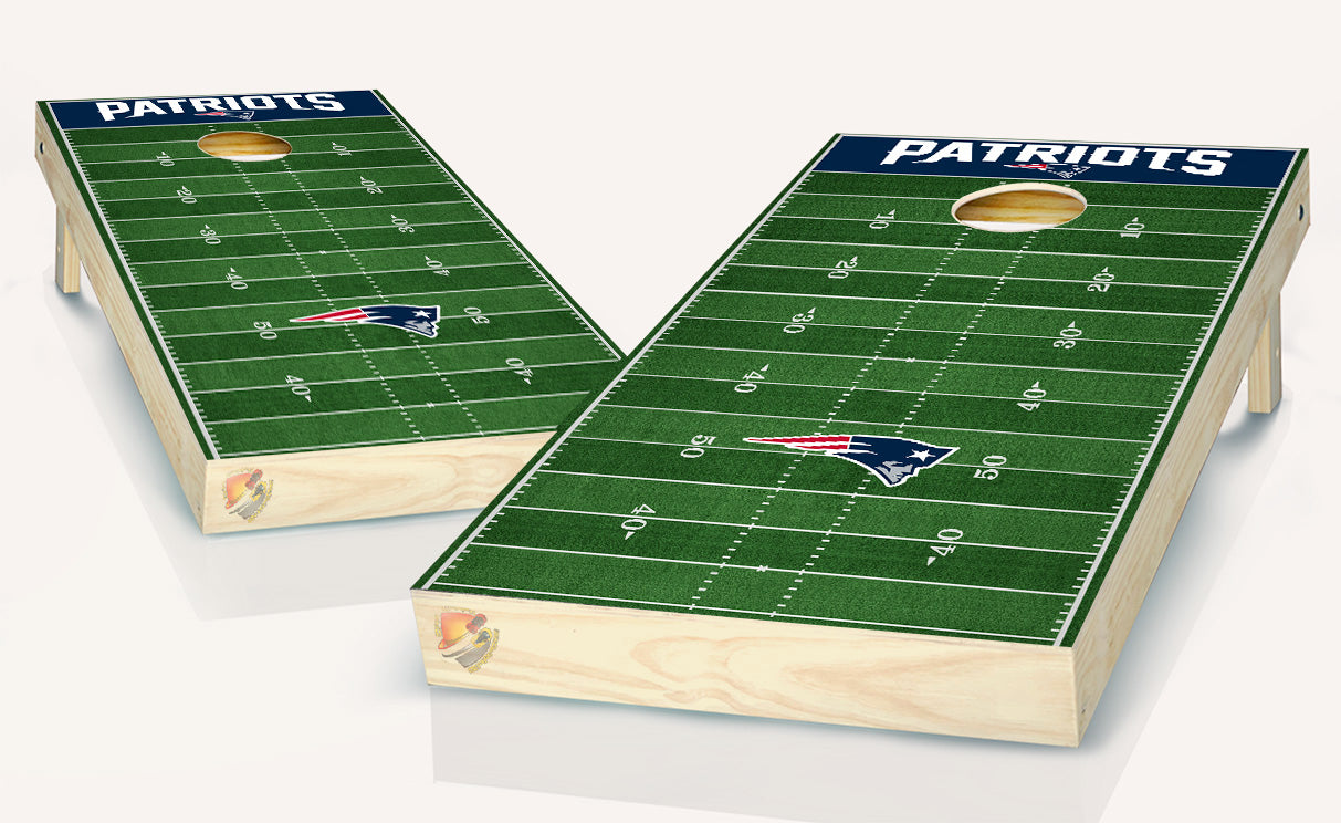 Patriots Field Cornhole Board Vinyl Wrap Laminated Sticker Set Decal ...