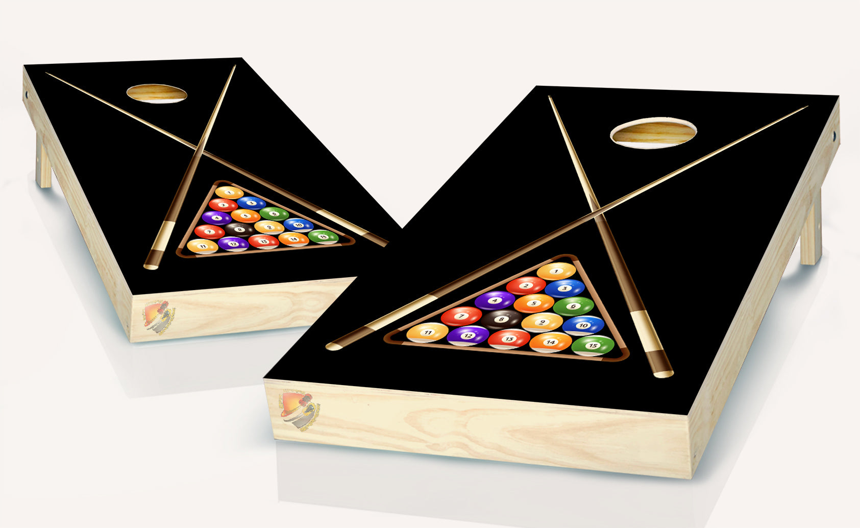 Pool Table Cornhole Board Vinyl Wrap Laminated Sticker Set Decal – We ...